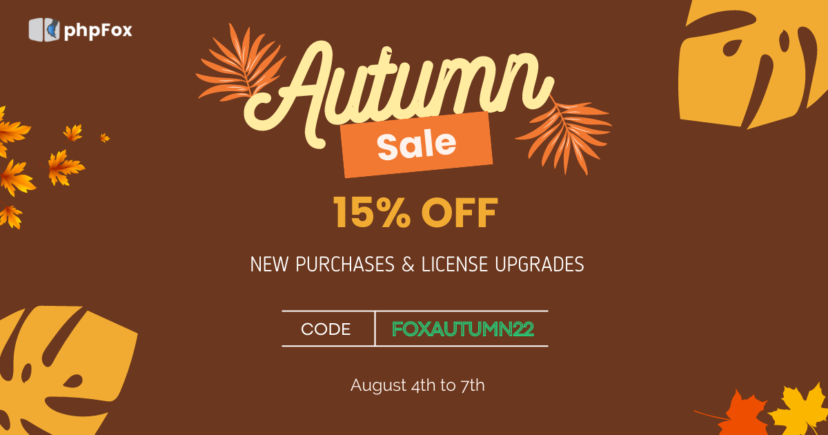phpFox | Hello Autumn phpFox Sale: Don’t FALL behind these exciting offers!